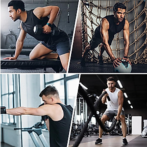 meioro Men's Mesh Tank Top Orange Shirt Quick Dry Sleeveless Shirts Fitting Muscle Tank Tops Sport Round Neck T-Shirt