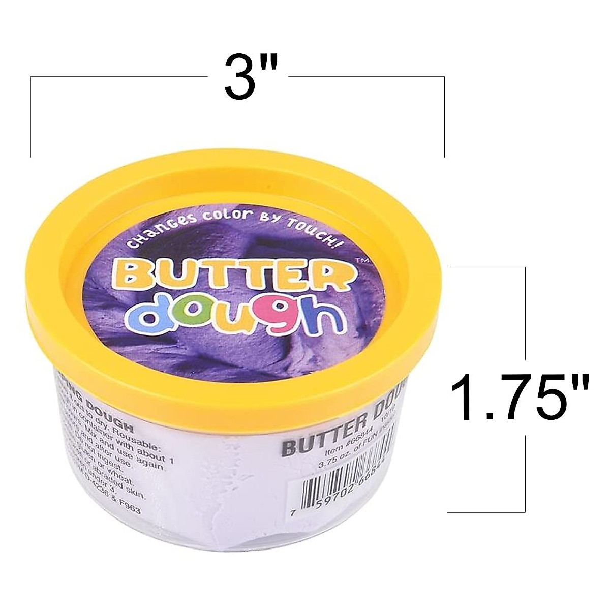 ArtCreativity Color Changing Butter Dough, Set of 2, Modeling Clay for Kids, Creative Toys for Children, Kids’ Art and Craft Supplies, Great Educational Toy, Playdough Set for Boys and Girls