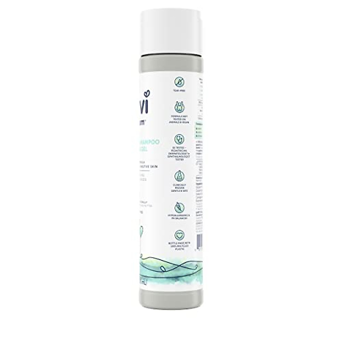 Vivvi & Bloom Gentle 2-in-1 Baby Wash & Shampoo Cleansing Gel, Leaves Sensitive Skin Feeling Healthy & Moisturized, Fragrance-Free, Formulated Without sulfates, paraben, & Dyes, 10 fl. Oz