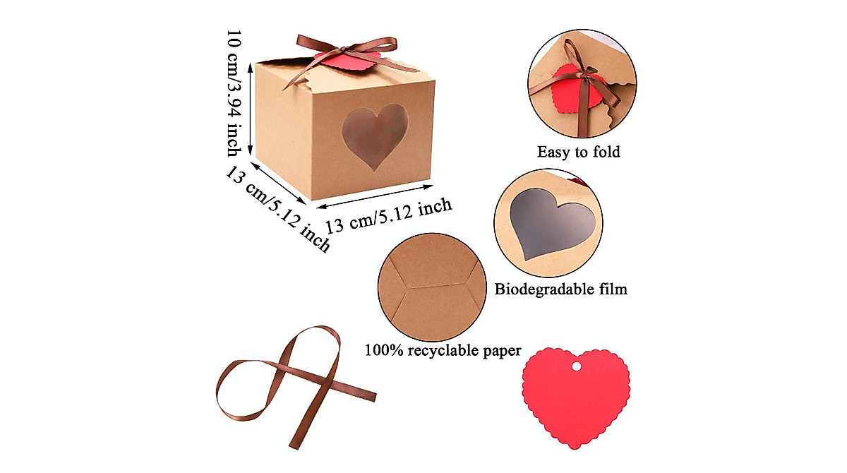 Cooraby Heart Gift Boxes Set for Valentines & Holidays | Eco-Friendly ...