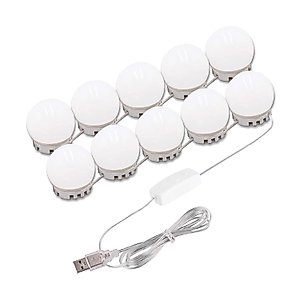 Hollywood Led Vanity Lights Strip Kit with 14 Dimmable Light Bulbs for Full Body Length Makeup Mirror, Wall Mirror, Plug in Vanity Mirror Lights with Power Supply, 3 Color Modes, Mirror Not Included