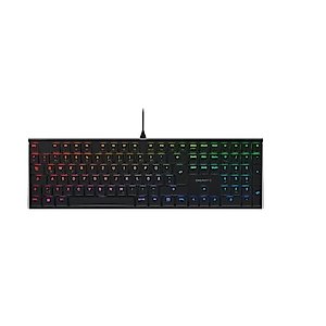 CHERRY MX 10.0N RGB, Flat Mechanical Gaming Keyboard, German Layout (QWERTZ), Wired, Original Switches MX Low Profile RGB Speed, Black