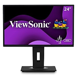ViewSonic VG2448 24" 1080p Ergonomic Monitor HDMI, DisplayPort, USB, 40 Degree Tilt (Renewed)