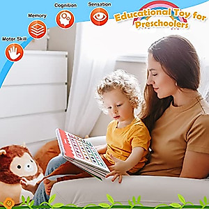 Foayex Montessori Toys for Toddlers Learning - Educational Toddler Books Activities, Preschool Learning Toys Activity Book, Autism Toddler Toys Kids Book Birthday Gifts for 3 4 5 Year Old Boys & Girls