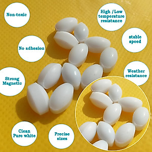 Magnetic Stirrer Stir Bar PTFE Magnetic Mixer Stir Bars (6x10mm, Olive Shape, 10pcs)