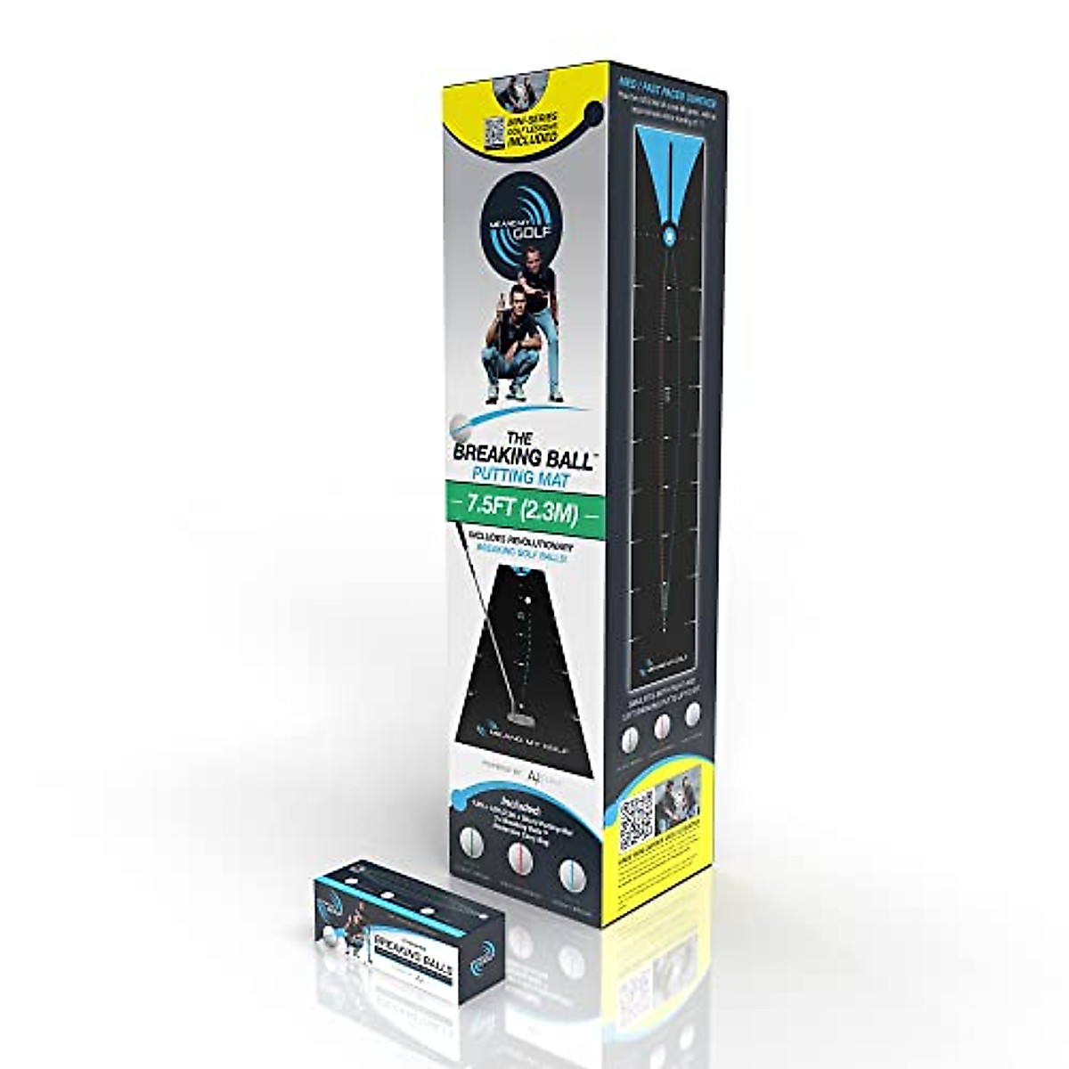 ME AND MY GOLF Breaking Ball Putting Mat - Simulate Breaking Putts at Home (11ft) - Includes Instructional Training Videos