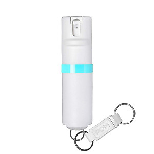 POM Pepper Spray Flip Top Keychain - Maximum Strength OC Spray Self Defenes - 25 Bursts, 10ft Range - Accurate Stream Pattern