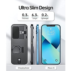 LERCIOR Portable 3 in 1 Charging Station for Apple Devices Foldable Charger Station for Apple Watch 7/6/SE/5/4/3/2/1 Charger Stand, Charging Station for iPhone AirPods Pro3/2/1 Charging Stand Black