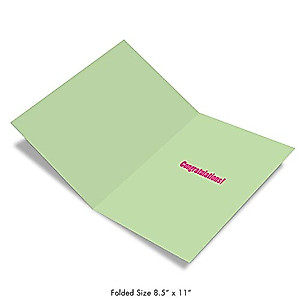 NobleWorks - Jumbo Congratulations Greeting Card (8.5 x 11 Inch) - Group Congrats Notecard from All of Us, Groups - Big Congrats From Us J3893CGG