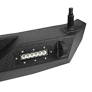 cciyu Rront Bumper and Rear Bumper Compatible for 2007-2018 for Jeep, Wrangler JK with D-ring with and Tire Carrier