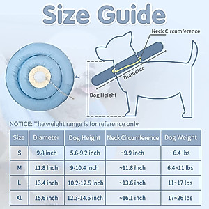 ANWA Soft Dog Cone for Small Dogs, Adjustable Dog Cone Alternative After Surgery, Waterproof Dog Recovery Collar for Small and Medium Dogs