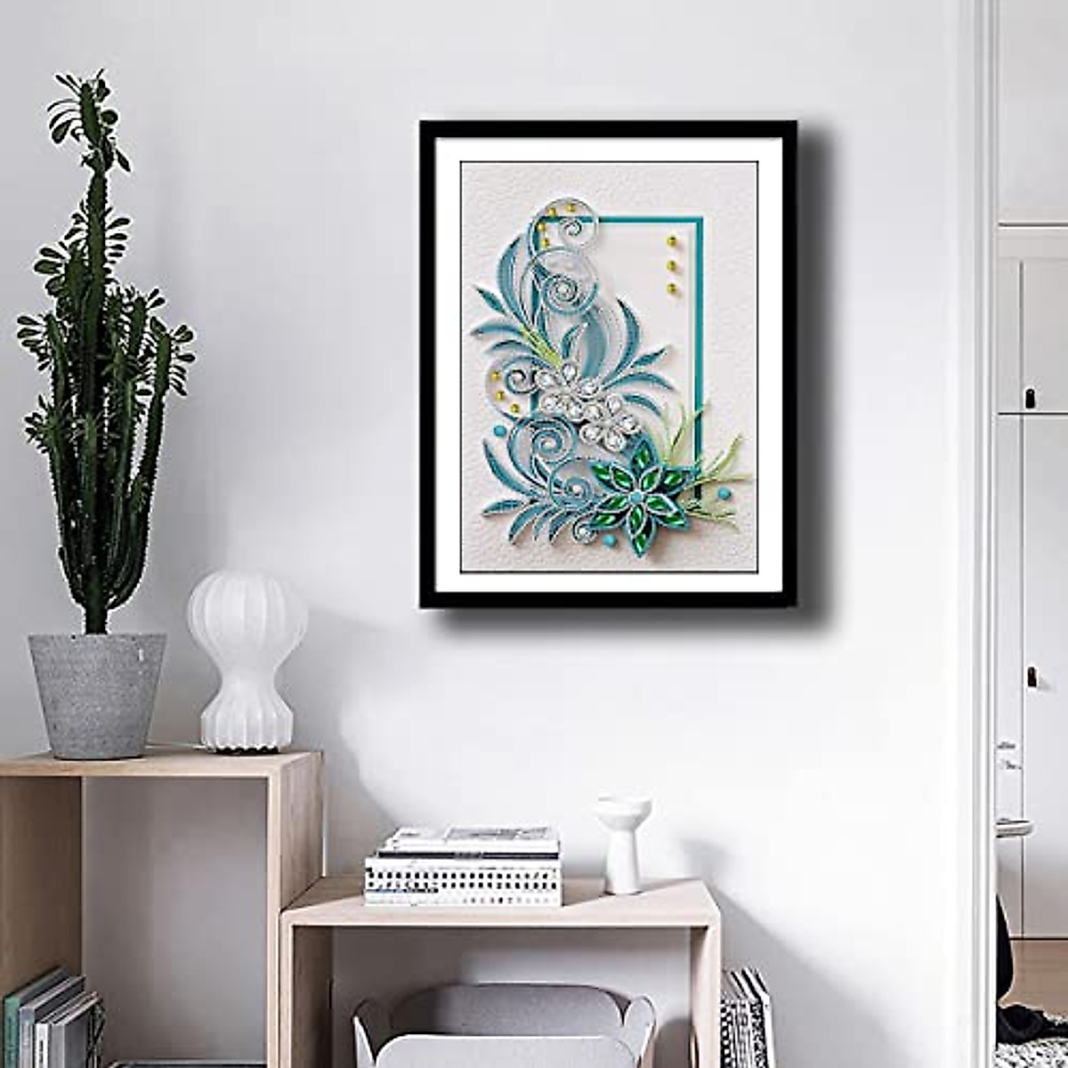 LIULIMI Partial Drill Diamond Painting, Small 5D Diamond Painting Kits Special Shape for Adults & Kids Diamond Flowers Picture, Christams Home Wall Decor 30 X 40 CM/12 X 16in (Flower I)