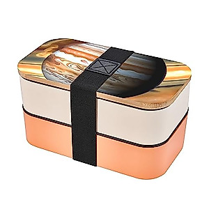Jupiter Landscape Adult Lunch Box, Bento Box, With Cutlery Set Of 3, 2 Compartments, Rectangular, Lunch Box For Adults