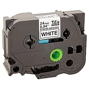 Brother Tzes251 Tze Extra-Strength Adhesive Laminated Labeling Tape, 1-Inch W, Black On White