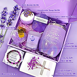 Gifts for Women Mom Wife Girlfriend Sister Her, Happy Birthday Gifts Basket for Women, Relaxing Spa Gift Basket Set, Christmas, Valentine's Day, Mothers Day Gifts for Women Best Friends Coworker Gifts