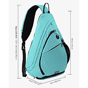 WATERFLY Sling Bag Crossbody Backpack: Over Shoulder Daypack Casual Cross Chest Side Pack