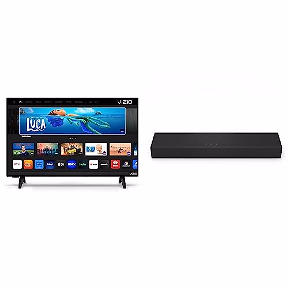 VIZIO 24-inch D-Series FHD LED Smart TV w/Bluetooth Headphone Capable & 2.0 Home Theater Sound Bar with DTS Virtual:X, Bluetooth, Voice Assistant Compatible, Includes Remote Control - SB2020n-J6