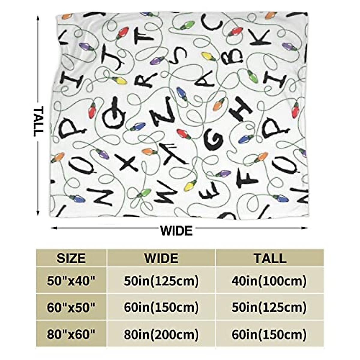 Throw Blanket, Luxury Cozy Fleece Blanket, Warm Super Soft Comfort Caring 40" x 50", White