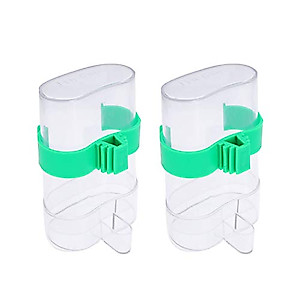 POPETPOP Water Feeders for Birds - 2 Pack Bird Water Dispenser, Automatic Bird Feeder for Parrot Parakeet Cockatiel