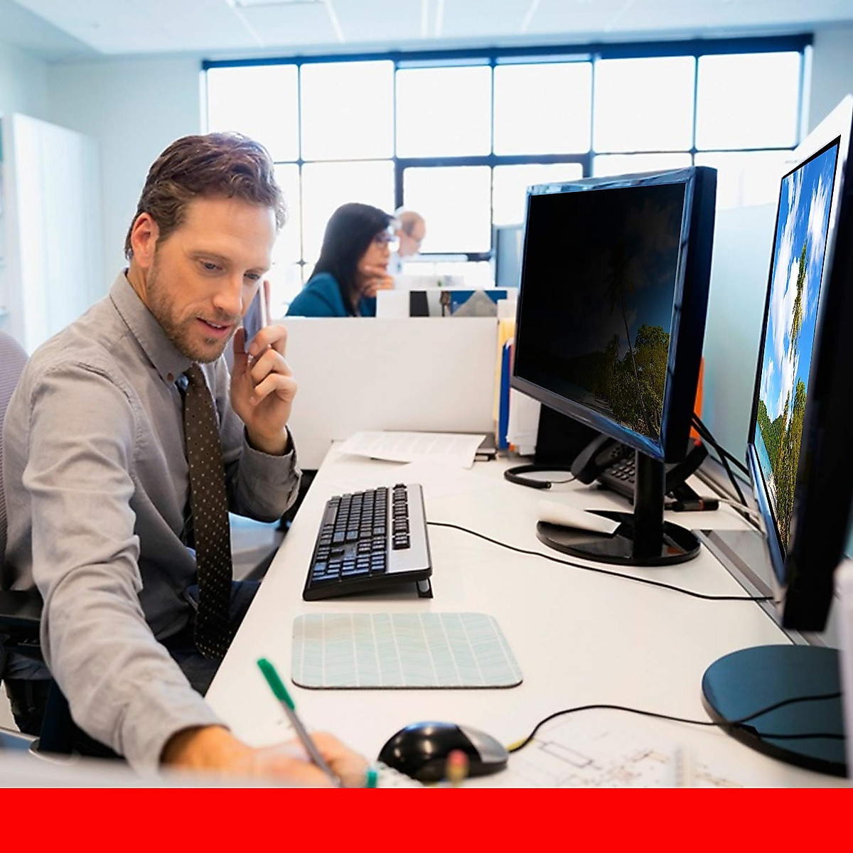 24''W Inch Privacy Screen Filter for Desktop Computer Widescreen Monitor - Anti-Glare, Blocks 96% UV,Anti-Scratch with 16:10 Aspect Ratio