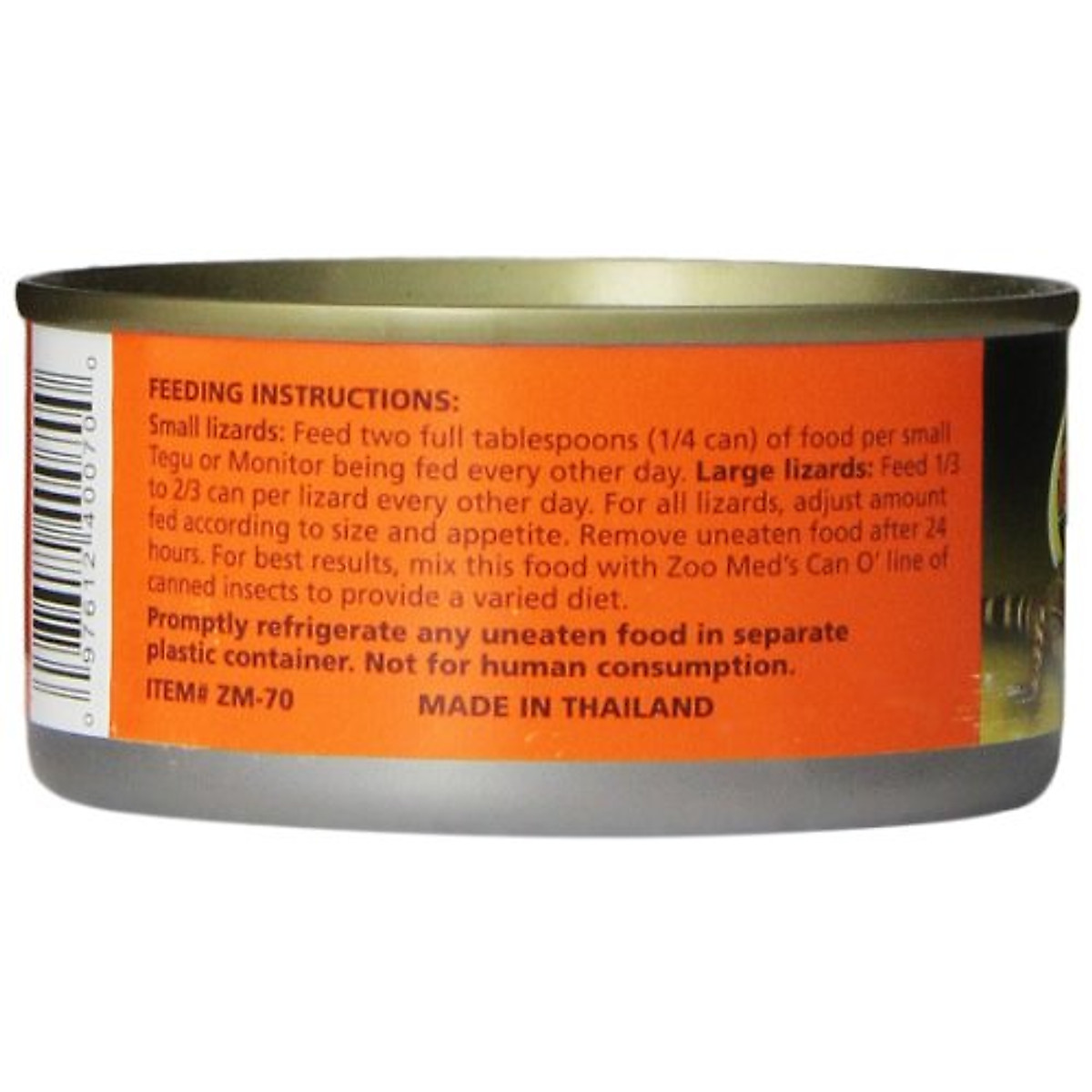 Zoo Med Laboratories SZMZM70 Tegu,Monitor and Carnivore Food, 6-Ounce