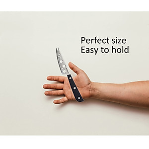 Cheese Knife, MATTSTONE HILL 4 inches All Purpose Cheese Knife - Soft & Semi Hard Cheese Knife, Premium Stainless Steel, Black Handle