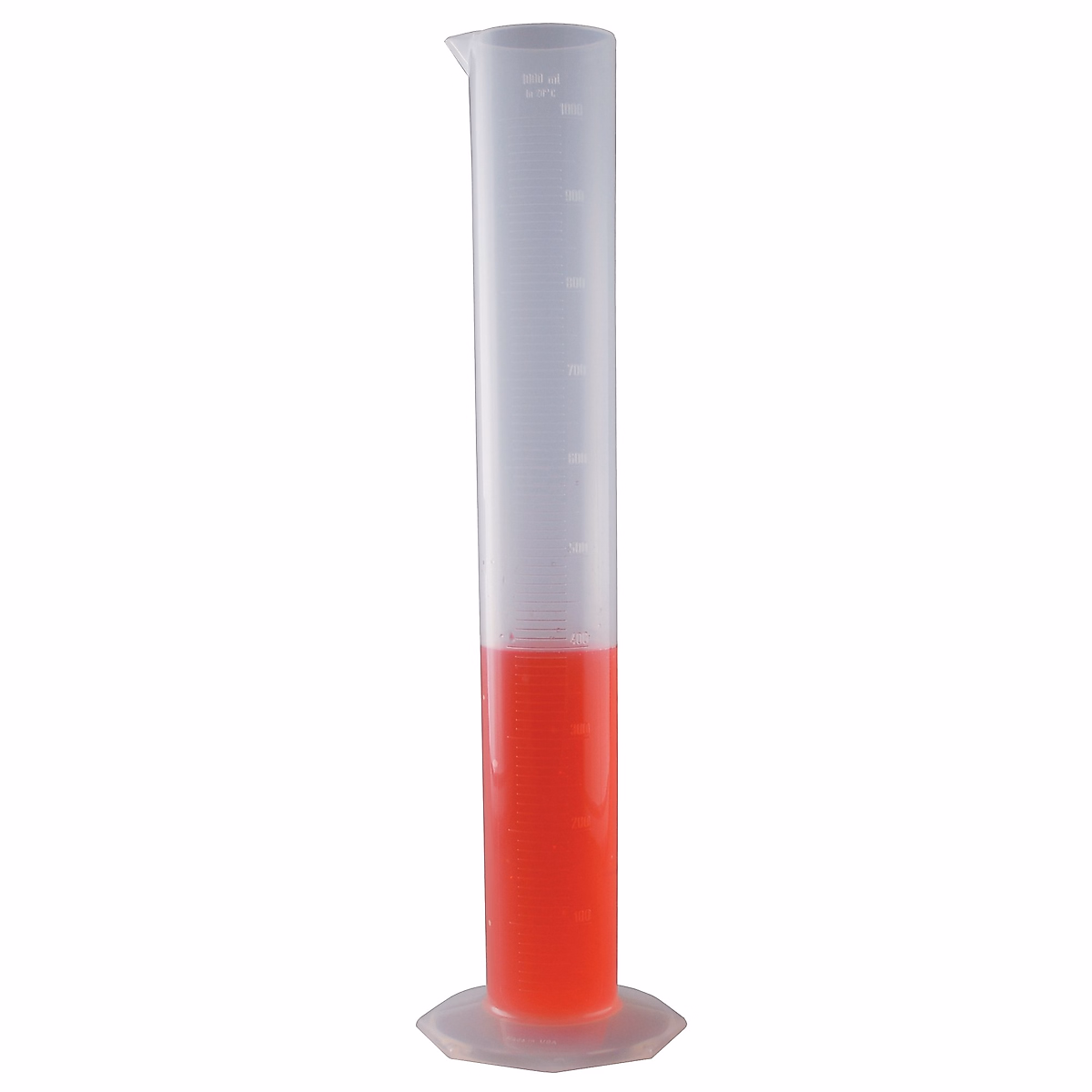 SP Bel-Art Single Scale 1000ml Polypropylene Graduated Cylinder; 10.0ml Graduation (F28458-0000)
