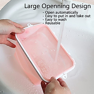 NOLOG YAYIN Reusable Silicone Bags - Leakproof & Airtight {100% Food Grade Silicone} Microwave & Dishwasher Safe Freezer Silicone