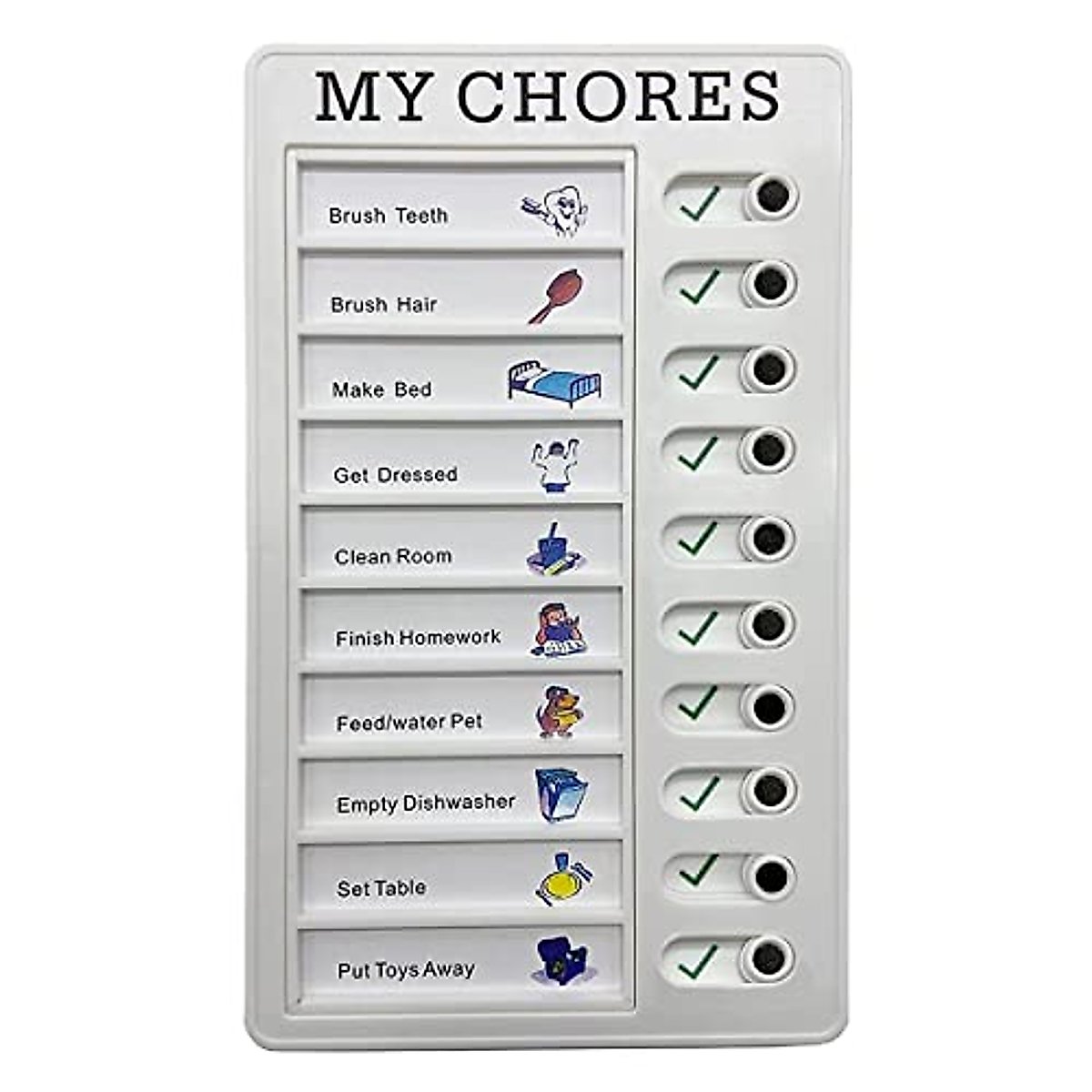 2 Pieces Chore Chart for Kids,Portable Chore Chart Memo Plastic Board - 4.7x7.9 Inch Detachable Message Board,Daily to Do List,RV Checklist