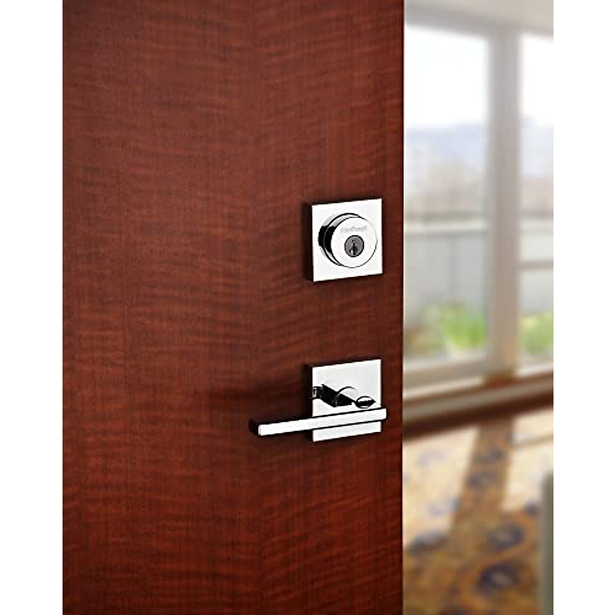 Kwikset 159SQT-11PS Halifax Square Double Cylinder Deadbolt Smart Key Venetian Bronze Finish