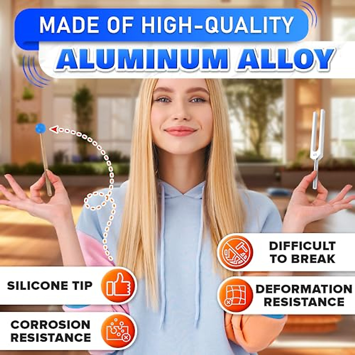 432 Hz Tuning Fork for Healing Set Music Therapy Instruments - Tuning Fork Medical Musical Forks for Healing Chakra Set Stress Relief - Fork Medical Sound Therapy Instruments Meditation Accessories