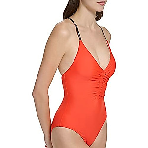 Calvin Klein Womens Lifestyle ONE Piece,Vermillion,Medium