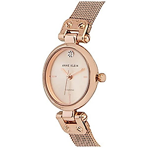Anne Klein Women's Quartz Metal and Stainless Steel Dress Watch, Color:Rose Gold-Toned