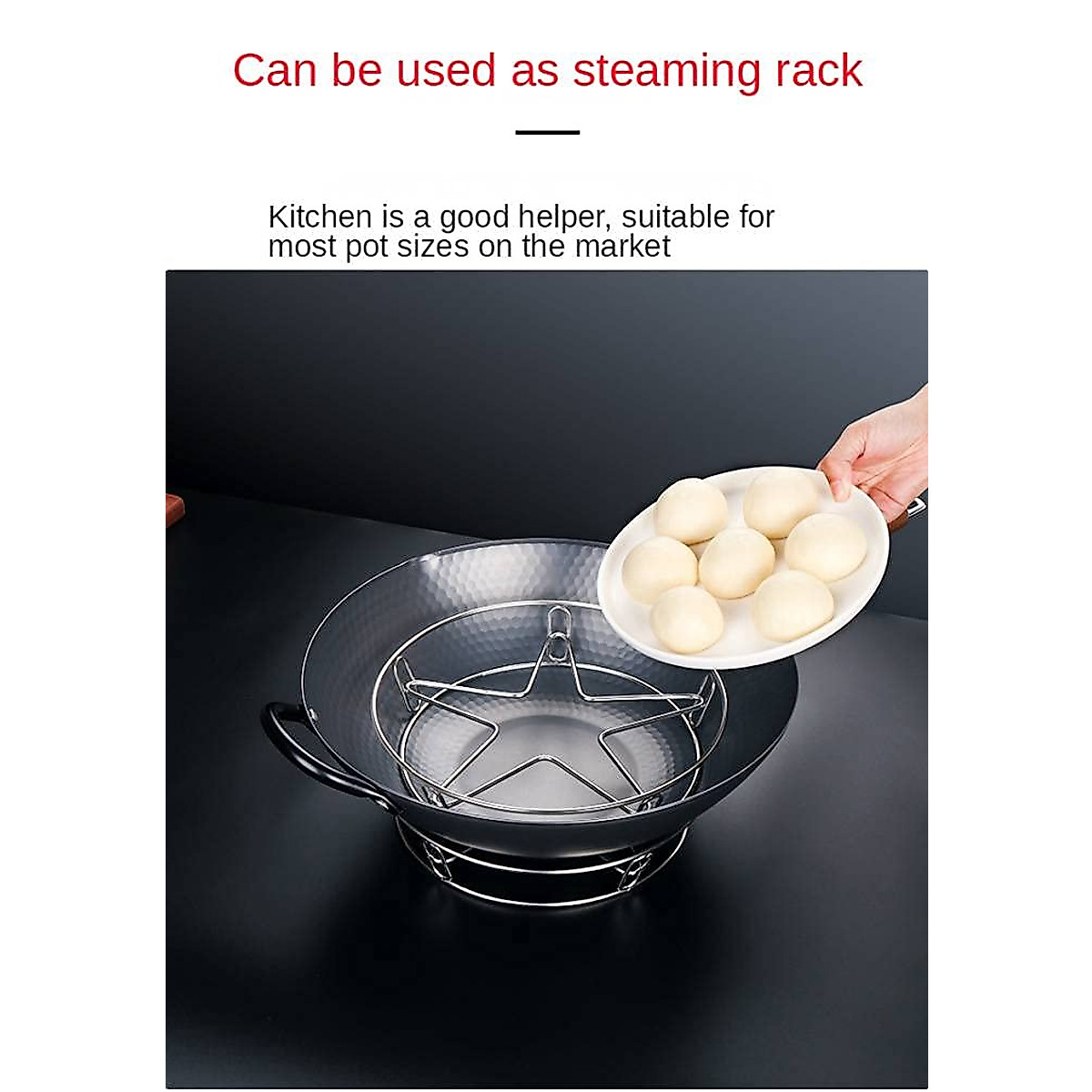 Multifunctional Kitchen Supplies, Household Heat Insulation Pad, Pot Holder, Stainless Steel Pot Rack, Countertop Rack, Steam Rack (Double layer)