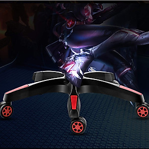 TEKEFT Gaming Office Chair Casters Floor Protection Rubber (5 Sets) 60mm Casters with Standard Stem Size (Red)