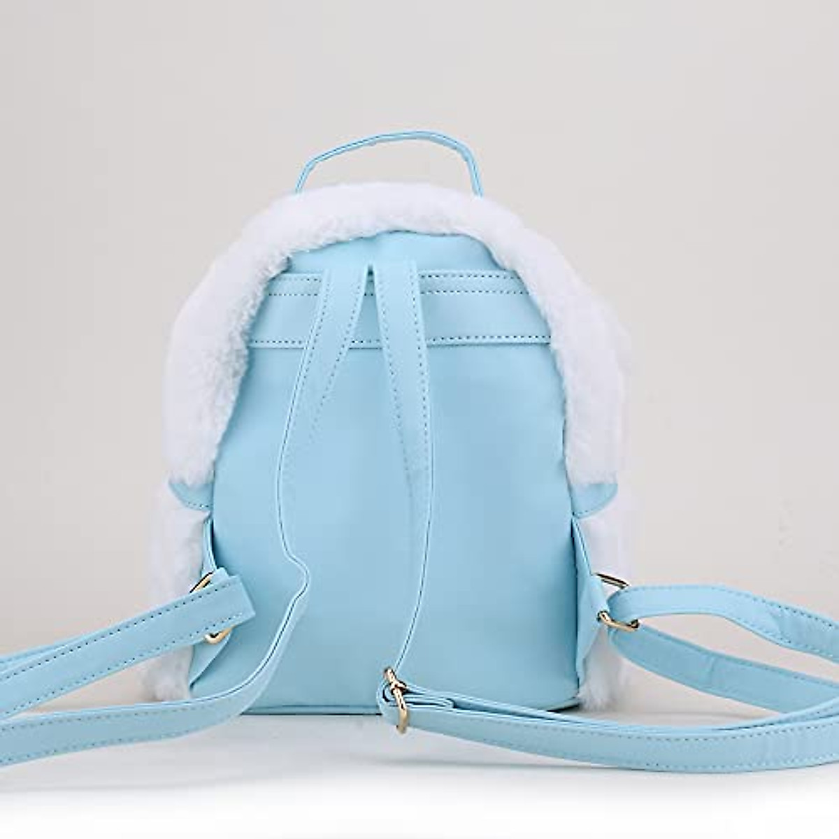 Cute Small Furry Cinnamoroll Dog Melody Backpack Plush Backpack Cute Girl Bag My Melody (white)