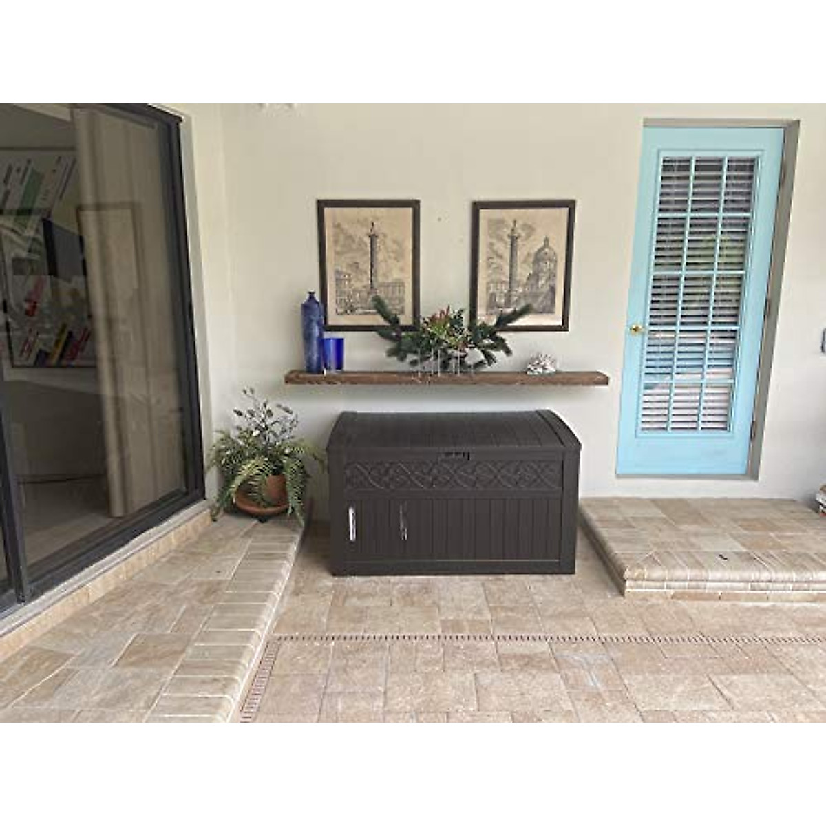 Joel's Antiques Floating Wall Shelf - Wood Decor & Long Shelf for Fireplace Mantel, Bookshelf, & Farmhouse - Wall-Mounted Rustic Stand, Wooden Hanging Display - Medium Brown, 72" x 8" x 2"