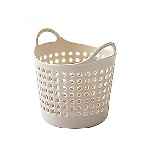 Funic Decorative Storage Tote Basket, Good for Closet Organization & De-Clutter, Accessories, Toys, Cleaning Products & More, Small, Blush（White