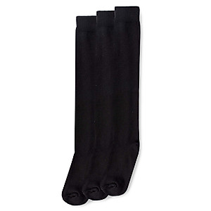 Hue Women's Flat Knit Knee High Sock, New Black, One Size US, Pack Of 3