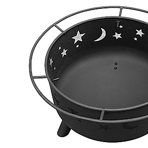 Landmann 28345 Big Sky Stars and Moons Firepit, Black