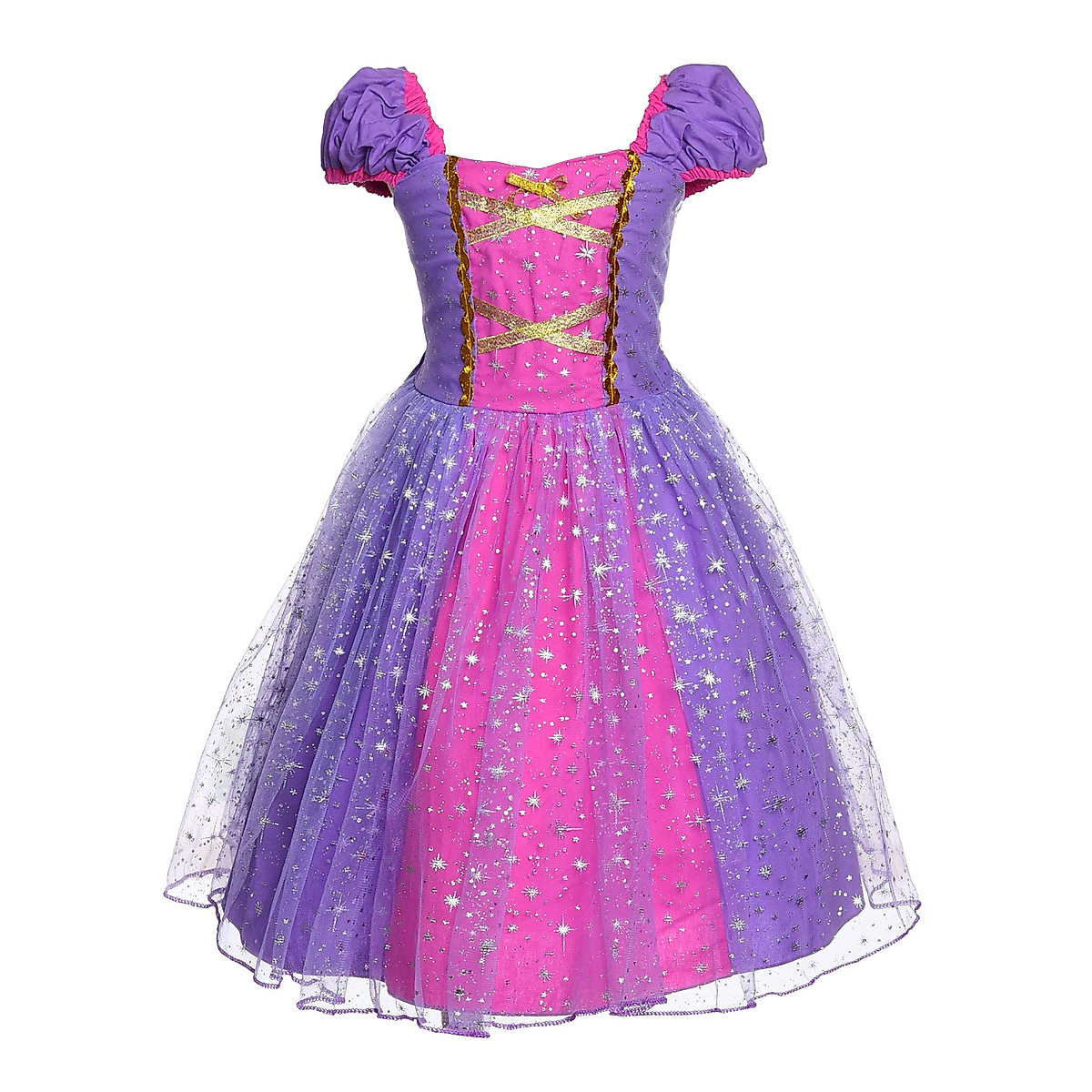 JerrisApparel Girl Princess Costume Dress for Birthday Party (3T, Purple with Accessories)