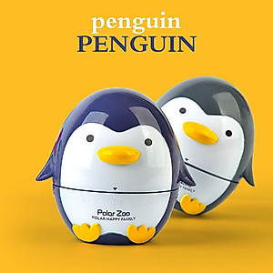 Golandstar Cute Cartoon Penguin Timers 60 Minutes Mechanical Kitchen Cooking Timer Clock Loud Alarm Counters Mini Size Manual Timer (Black)