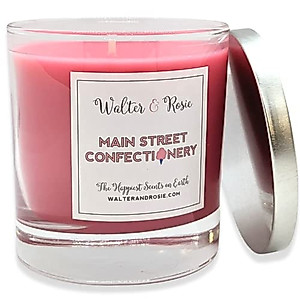 Walter & Rosie Candle Co. - Main Street Confectionery 11oz Scented Candle Inspired by Disney Scents - Smell Like Disney Resorts - The Happiest Scents on Earth - Soy Blend - Burns Up to 40 Hrs.