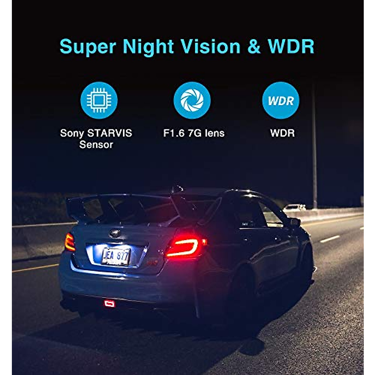 VIOFO A129 Duo Dual Lens Dash Cam Full HD 1080P 140° Wide Angle Front and Rear Dashboard Camera w/GPS WiFi, Parking Mode, Supercapacitor, Low Light Vision G-Sensor
