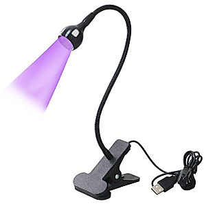 LED Desk Lamp Clip On Light,360°Flexible Gooseneck and Clamp Reading Light,Portable USB Powered Task Light with Clamp ,Night Light Clip on for Desk, Bed Headboard and Computers Black