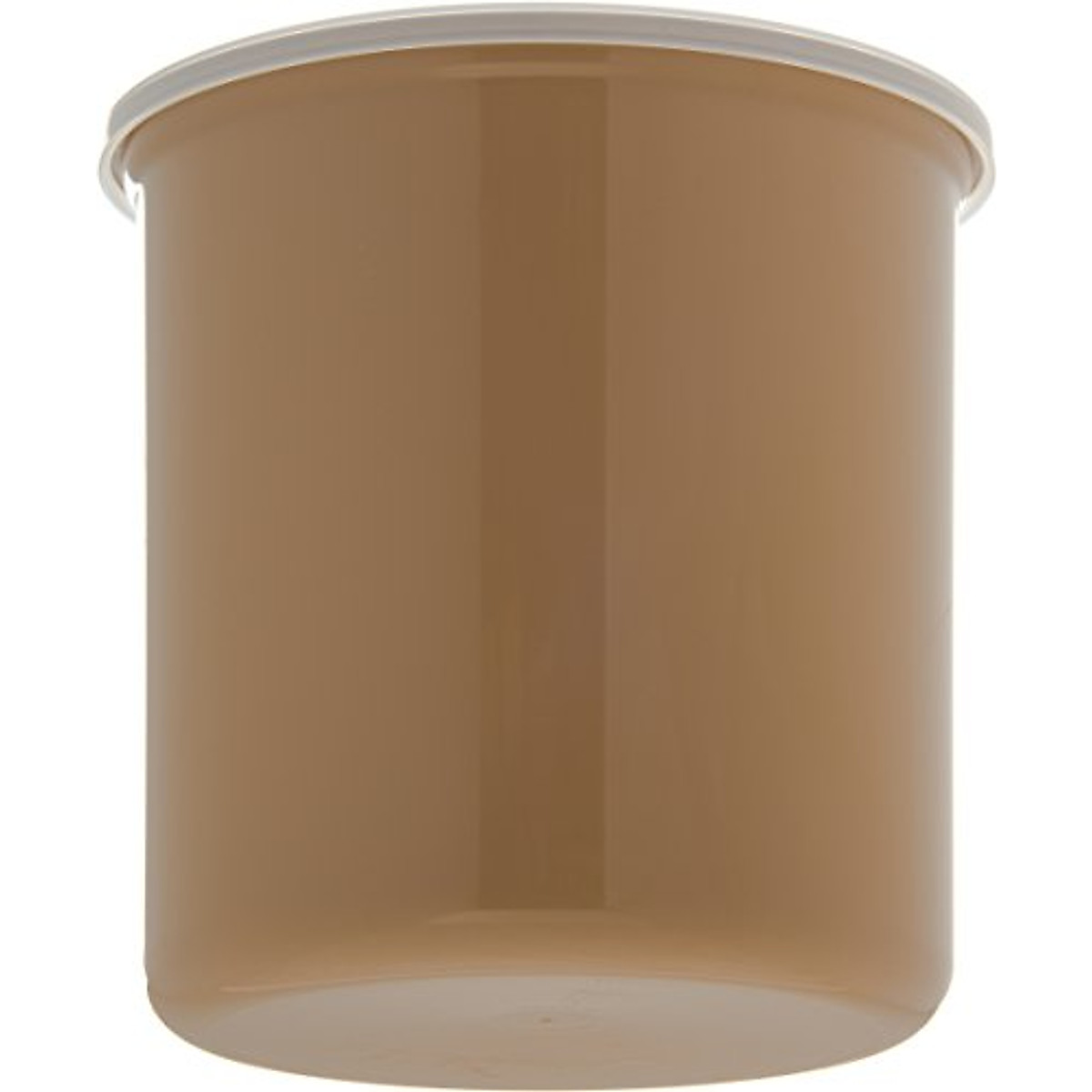 Carlisle FoodService Products Round Storage Container with Lid, 2.7 Quart Crock, Beige