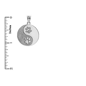 Claddagh Gold Certified 925 Sterling Silver Personalized Name Yin Yang Tai Chi Cute Puppy Paw Print Pendant