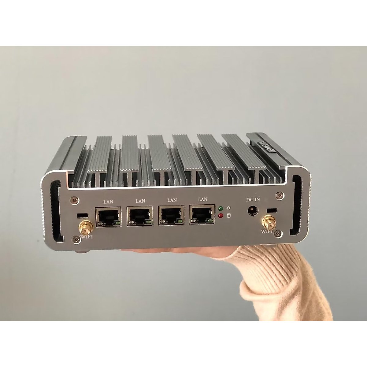Firewall Appliance, Mini PC 2.5Gbe 6 Lan Port, Micro Router PC, i225 NICs, Celeron J4125, 8GB DDR4 RAM 128GB SSD, HD-MI, RS232 COM, Wifi, Small Case, Auto Power On, Windows 10 / Firewall Software