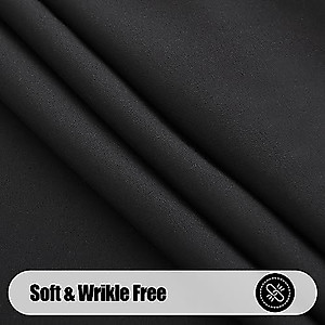 smiry Rectangle Table Cloth, Waterproof Stain Resistant Polyester Tablecloth, Decorative Washable Fabric Table Cover for Dining, Buffet, Parties and Outdoor, 60x84, Black