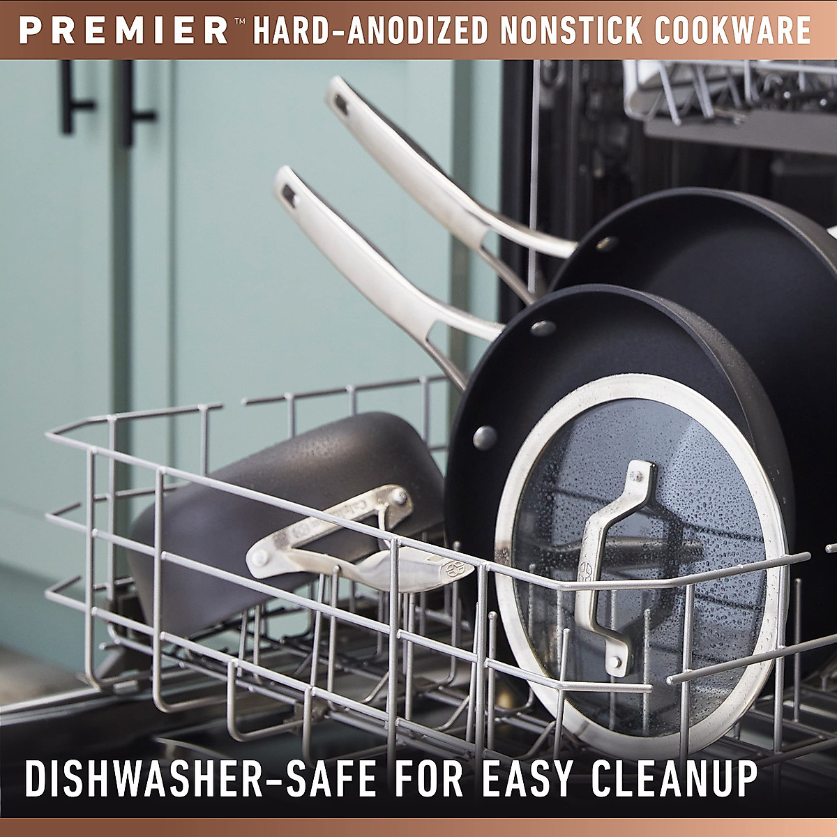 Calphalon Premier Hard-Anodized Nonstick Cookware, 11-Piece Pots and Pans Set, Dishwasher and Oven Safe, with MineralShield Nonstick Technology, Durable and Versatile Kitchen Cookware